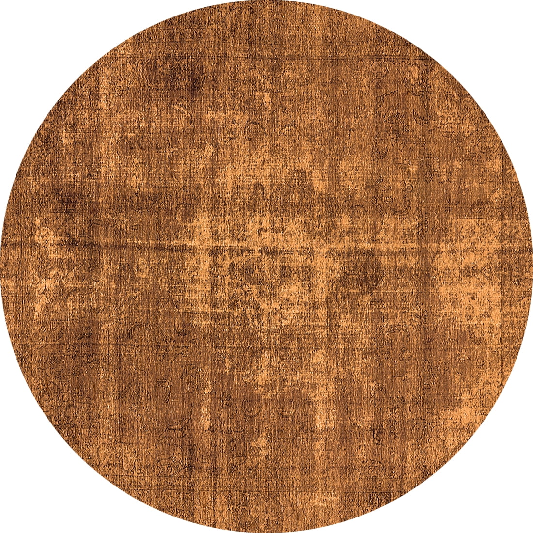 Ahgly Company Indoor Round Oriental Orange Industrial Area Rugs, 5 ...
