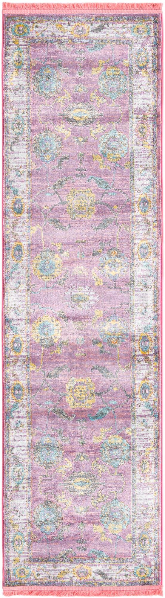 Rugs.com Paragon Collection Rug – 8 Ft Runner Pink Medium-Pile Rug ...