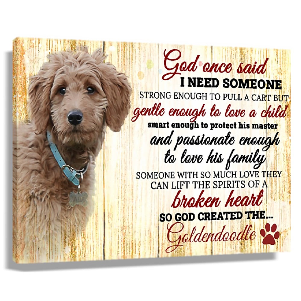 Funny Goldendoodle Dog Wall Art God Quote Poster Prints Wall Pictures ...
