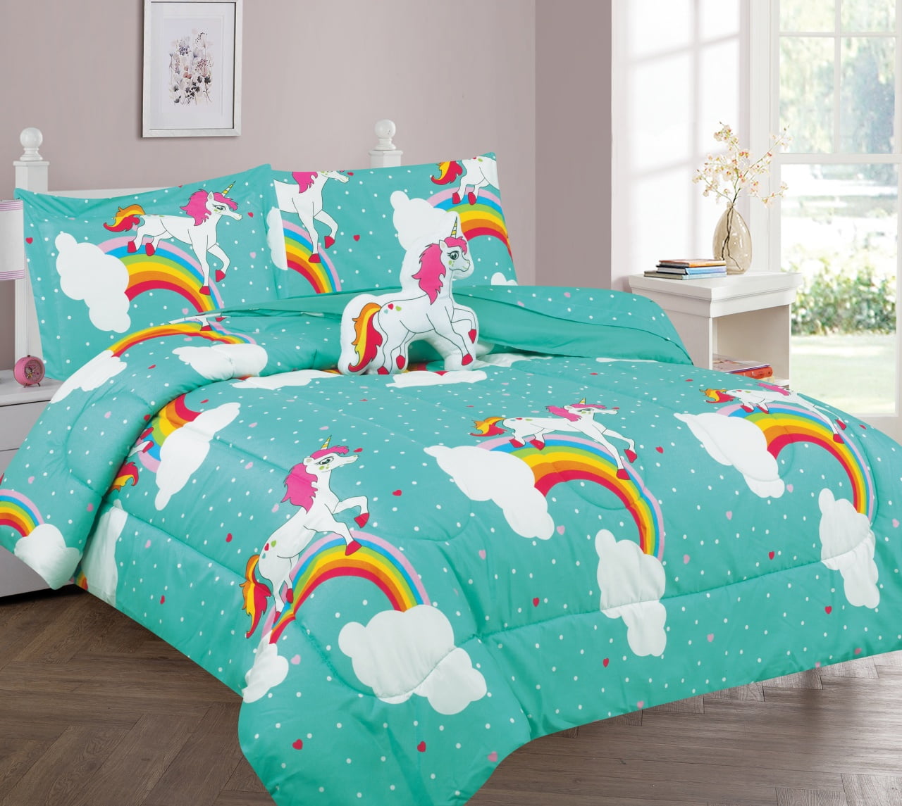 Samimport 2011 8pc Bed In Bag Complete Full Comforter Set Unicorn