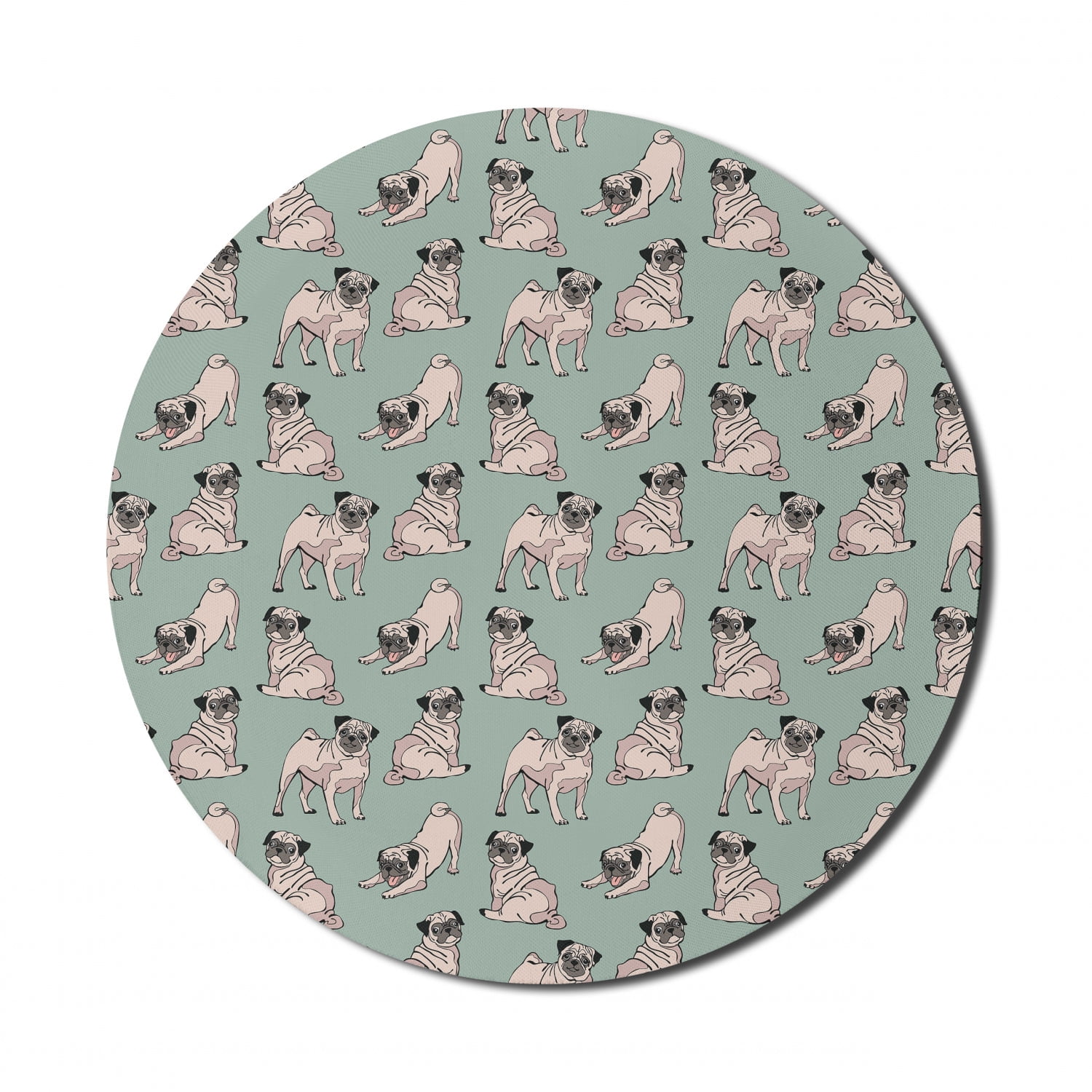 Pug Mouse Pad for Computers, Dogs Various States Sitting Standing ...