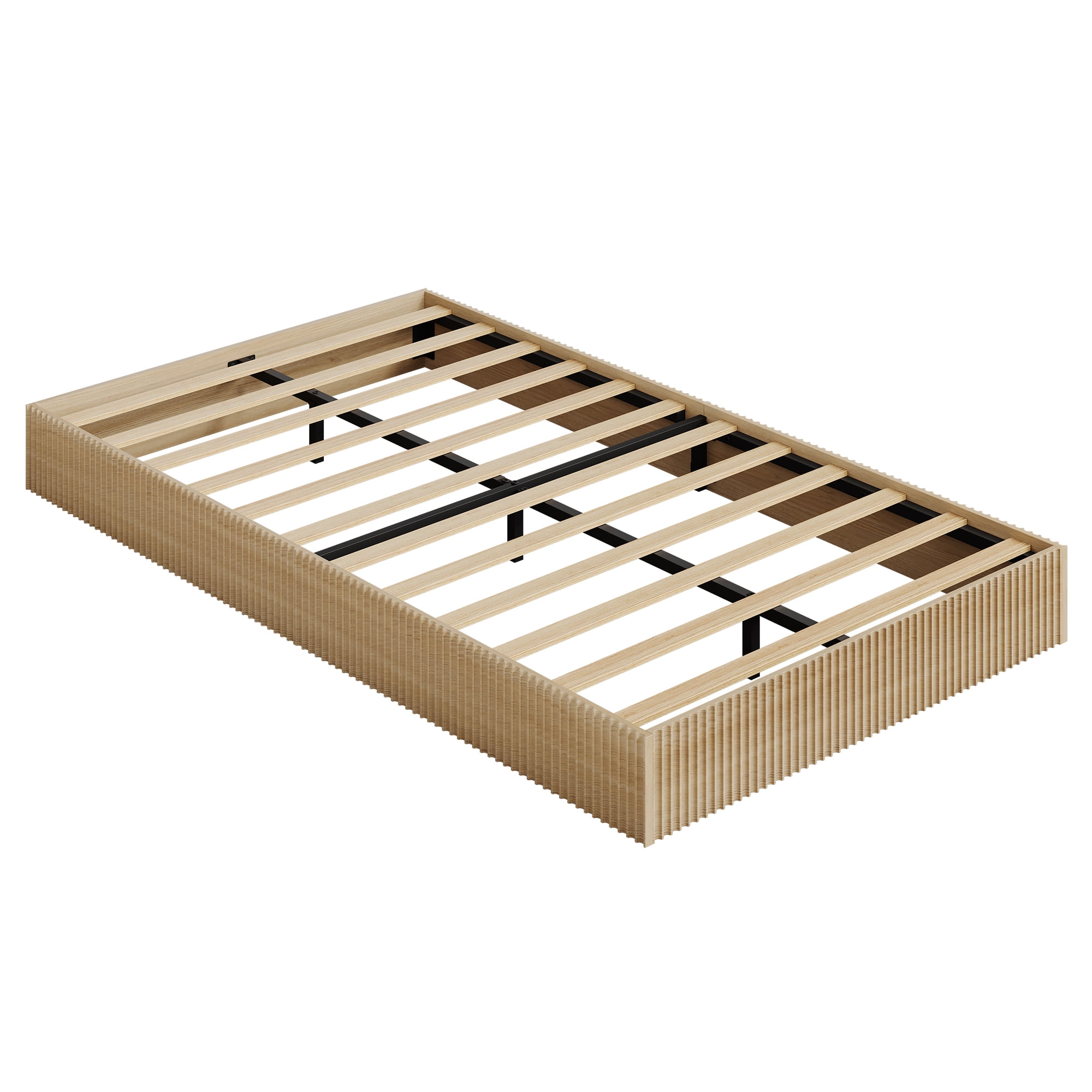 Click here for Garvee Wood Platform Bed With Fluted Design  Low P... prices