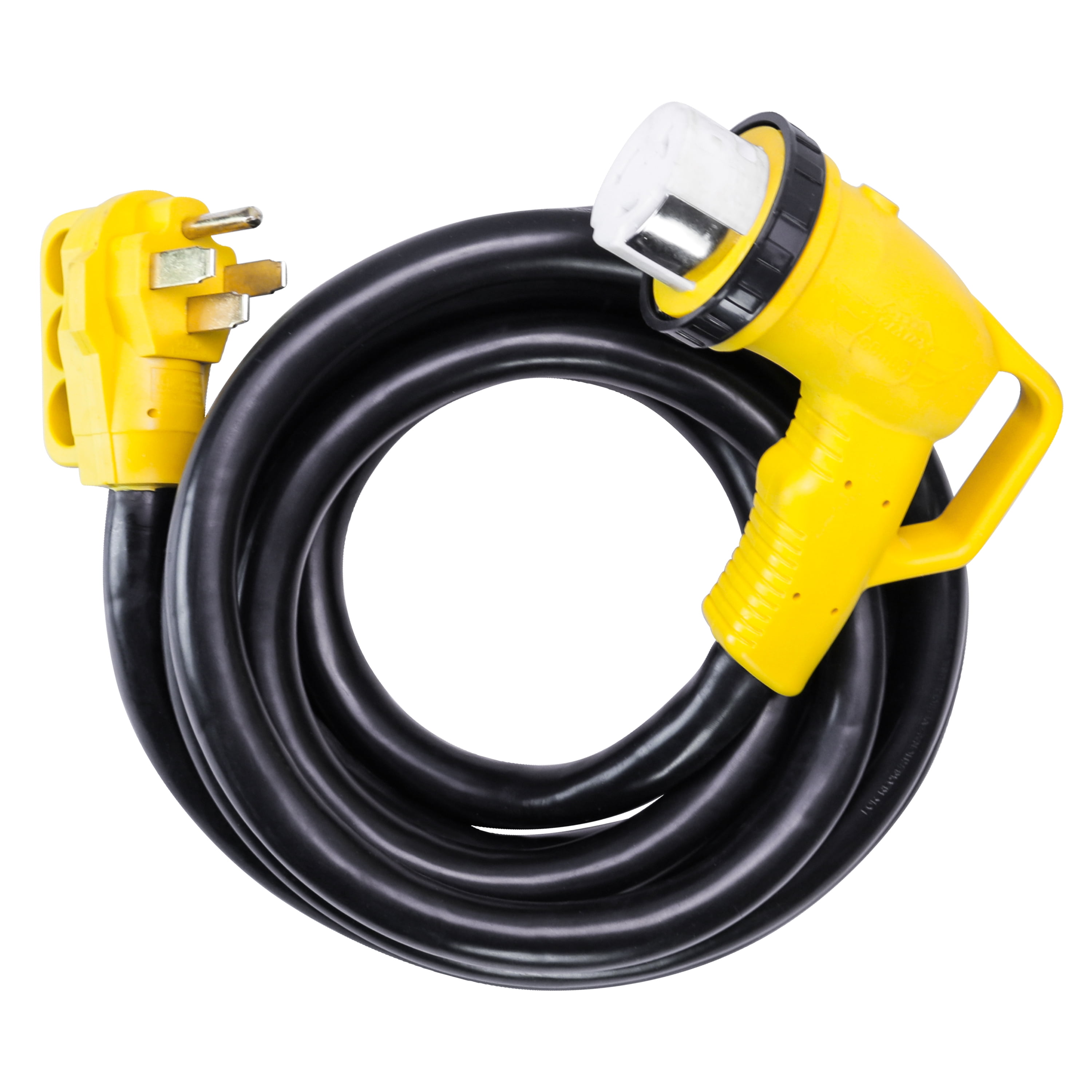 Leisure Cords 90 Degree 15' Power Extension Cord with 50 AMP Male ...