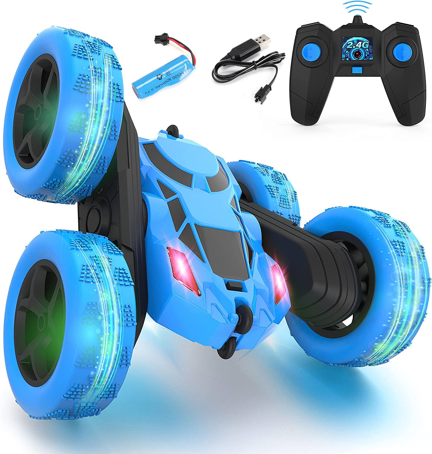 Buy Remote Control Car Double Sided 360°Rotating 4WD RC Cars with ...