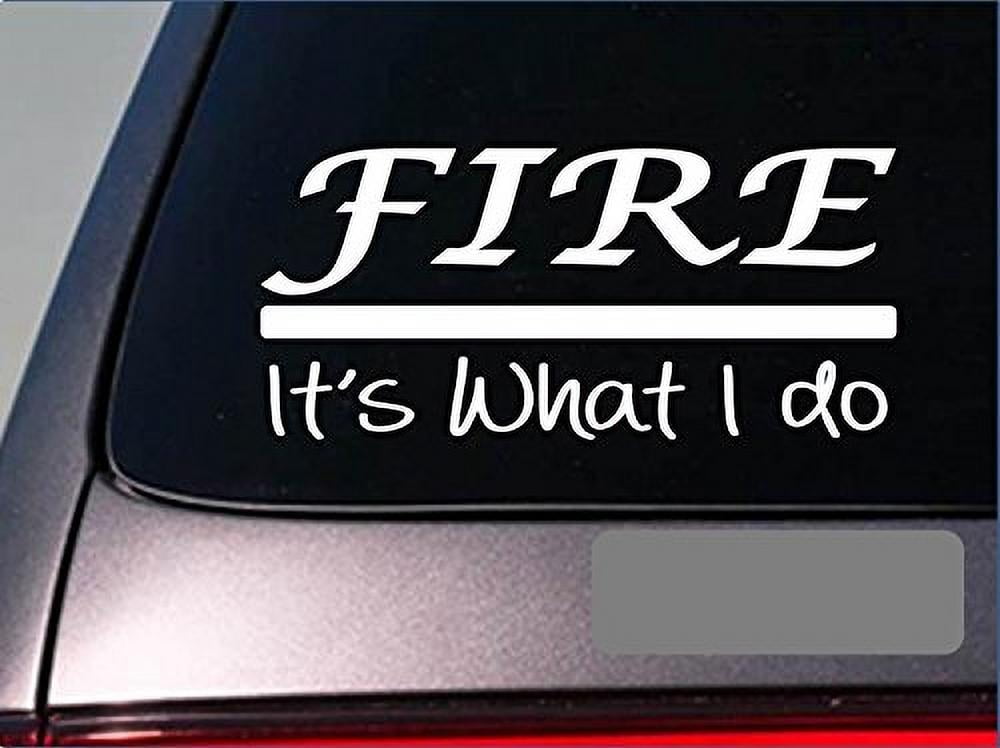Fire sticker decal *E284* fireman firefighter firetruck emt fire axe ...
