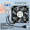 USB Cabinet 80mm Fan Quiet Cooling Fan System With 0-60℃ Temperature ...
