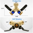 Y Valve Hose Splitter 2 Way Heavy Duty Brass Garden Water Connector ...