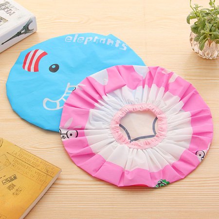 3 cute cartoon cute bath shower caps, anti-fume thickening waterproof ...