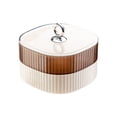 Divided Serving Tray with Lid Plastic Snack Bowl Organizer for Nuts ...