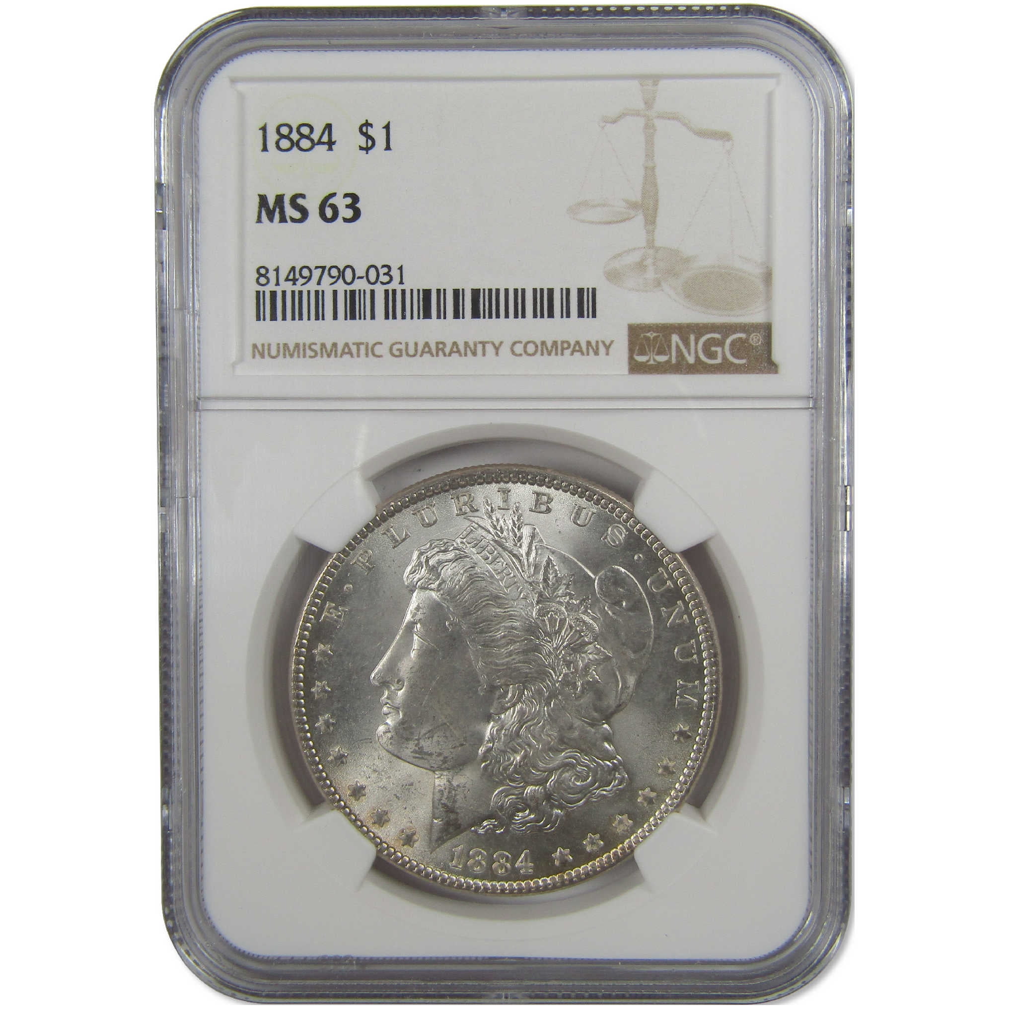 1884 Morgan Dollar MS 63 NGC Silver Uncirculated $1 Coin - Walmart.com