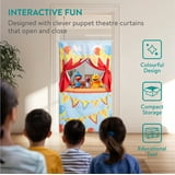 Navaris Double Sided Doorway Puppet Theater - Curtain with Rod - Choose ...