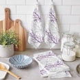 3 Pack Purple Grey Kitchen Towels Tree Branch Decorative Dish Towel ...