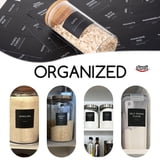 v2croft 168 Pantry Labels for Containers, Minimalist Black Matte ...