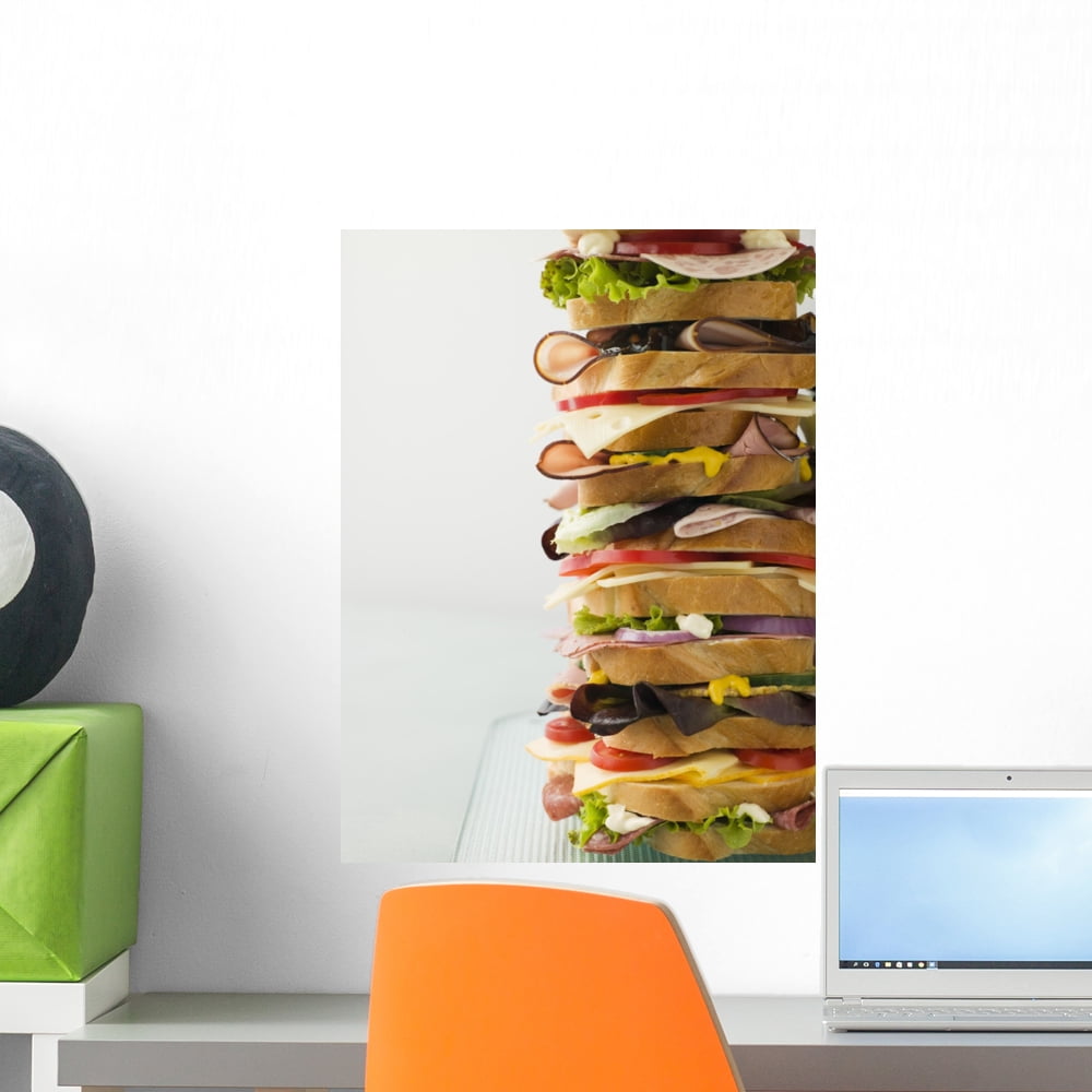 Dagwood Tower Sandwich Wall Mural Decal Sticker, Wallmonkeys Peel ...