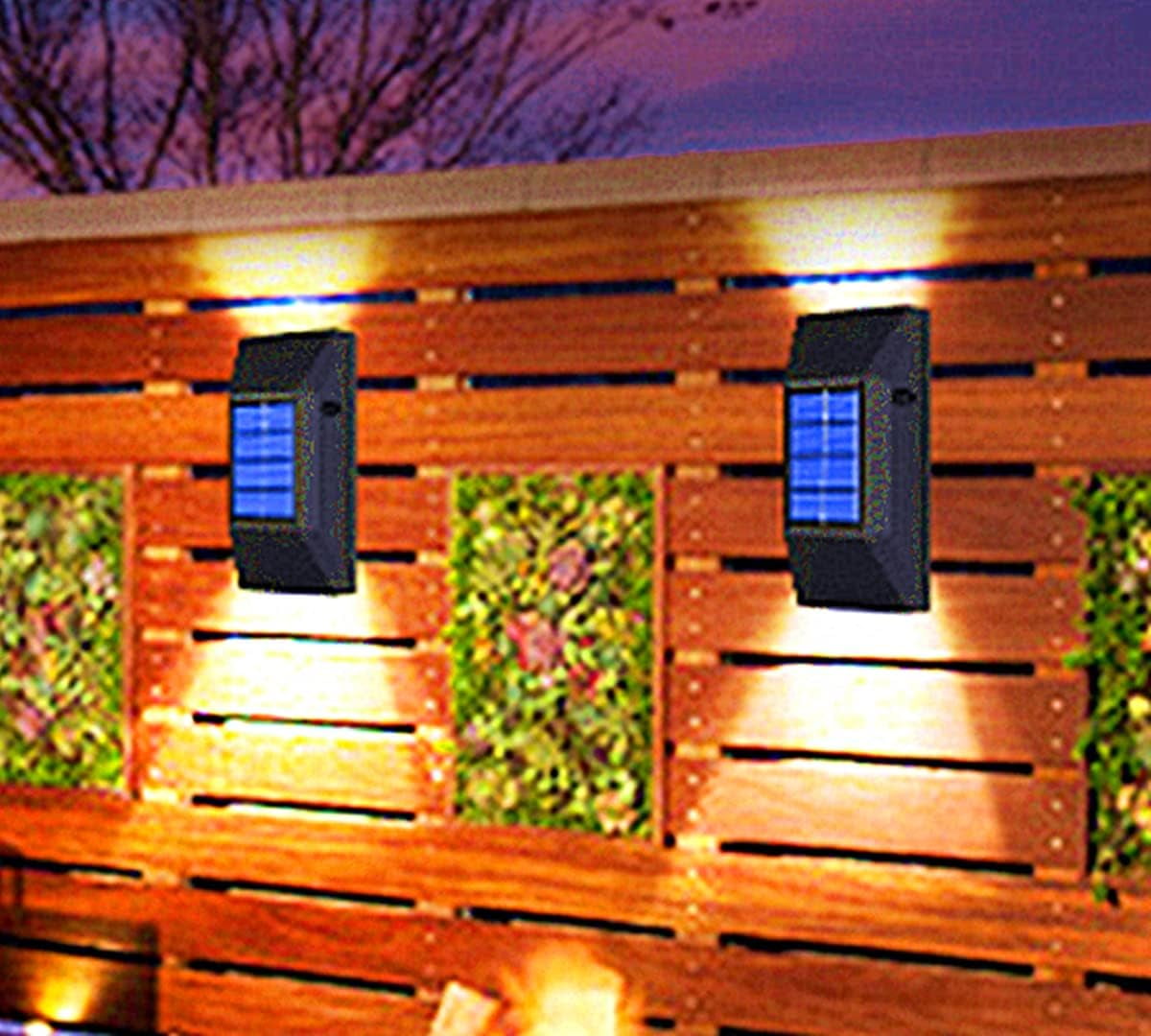 LINLIN Solar Lights Outdoor, 2 Pack Solar Lights Outdoor Landscape ...