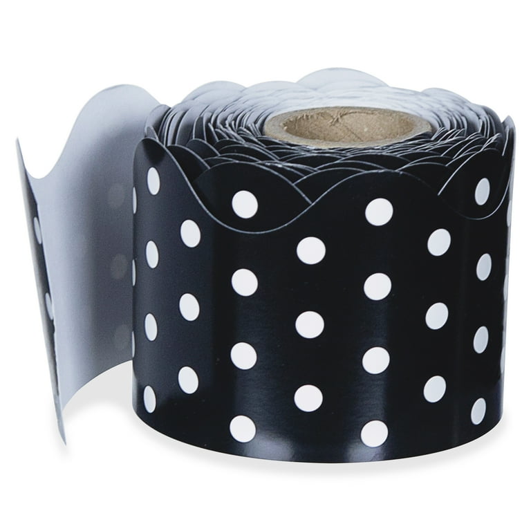 Turquoise Dot Navy Border