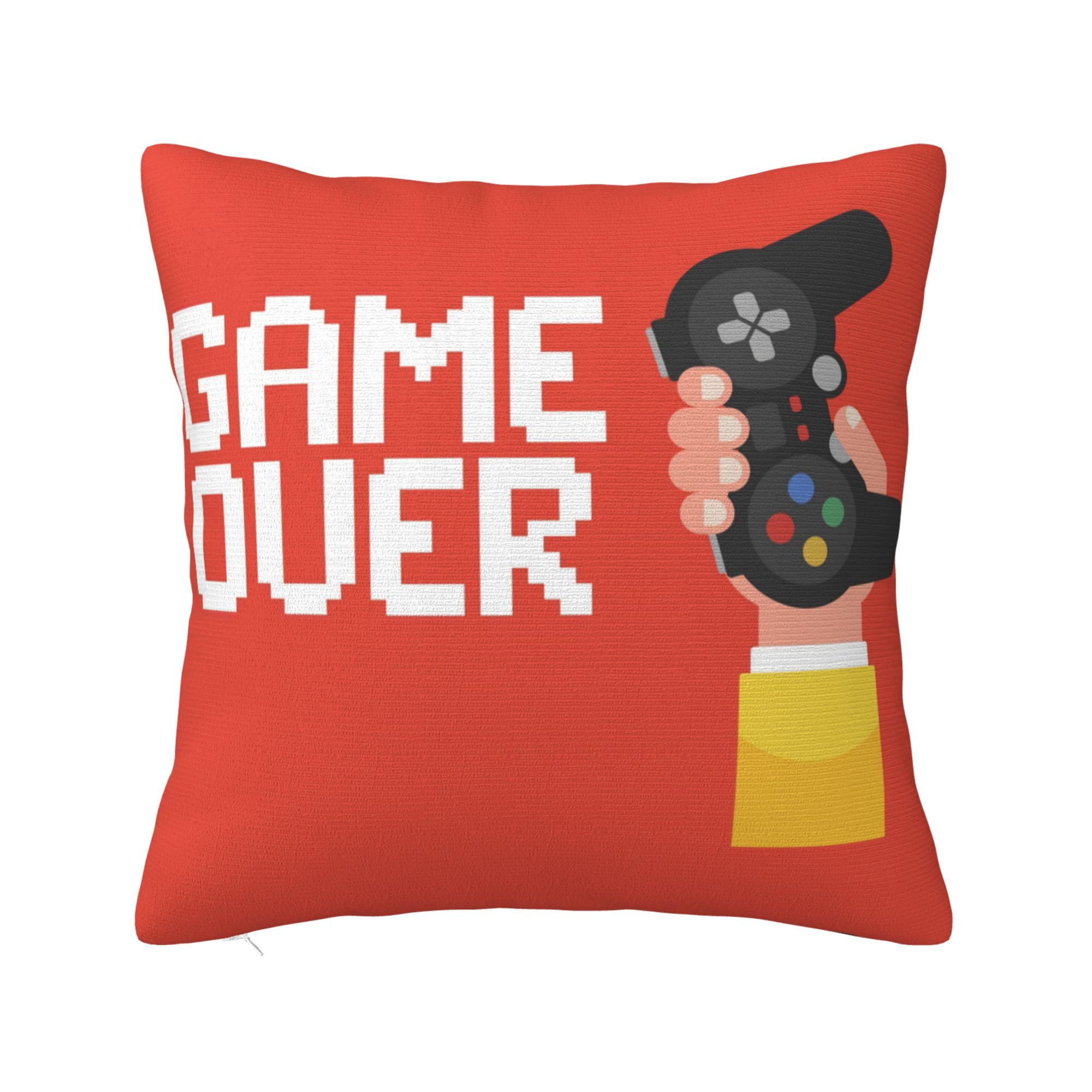 ZICANCN Decorative Throw Pillow Covers , Game Over Controller Couch Sofa Decorative Knit Pillow ...
