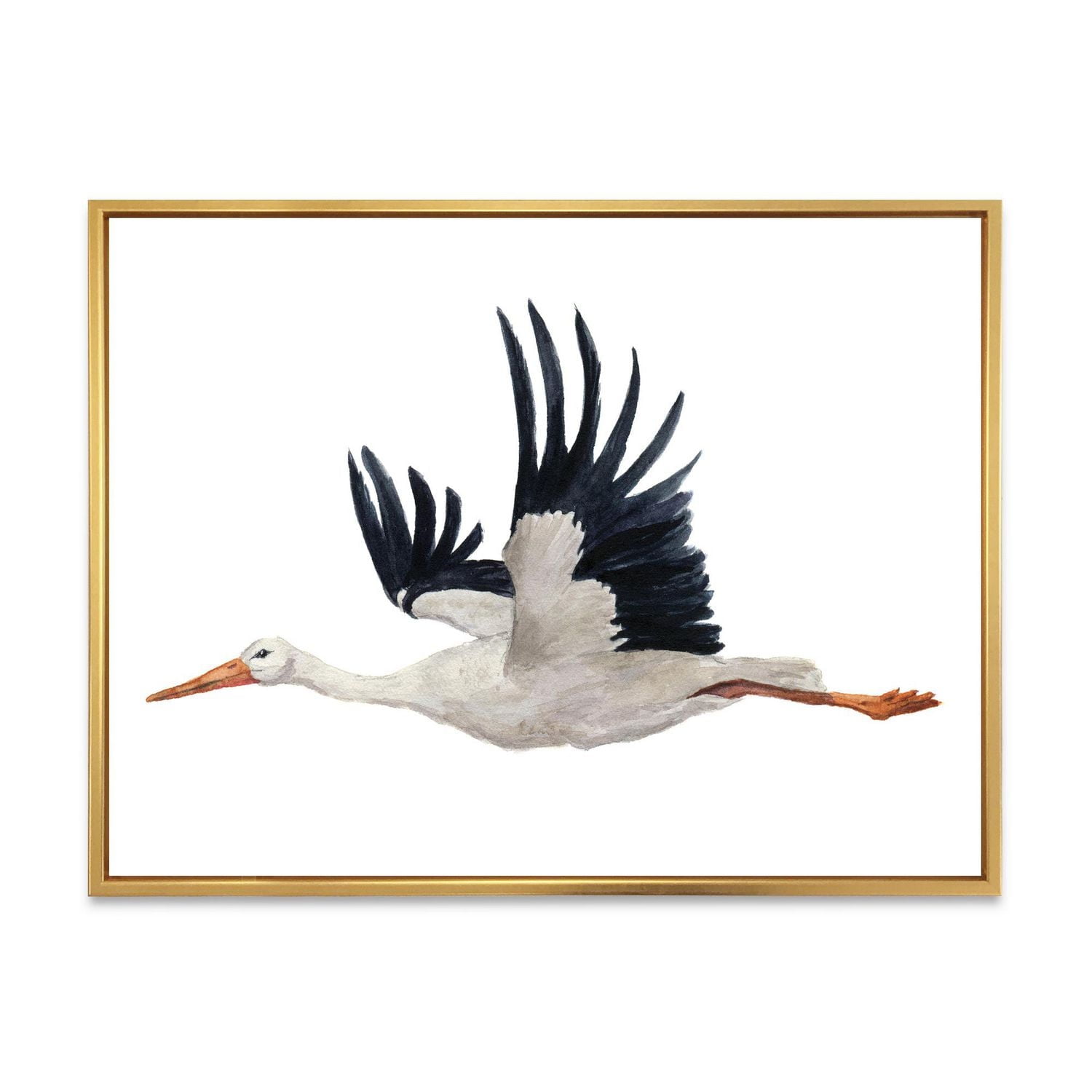 Click here for Designart Flying White Stork Ciconia Bird Float Fr... prices