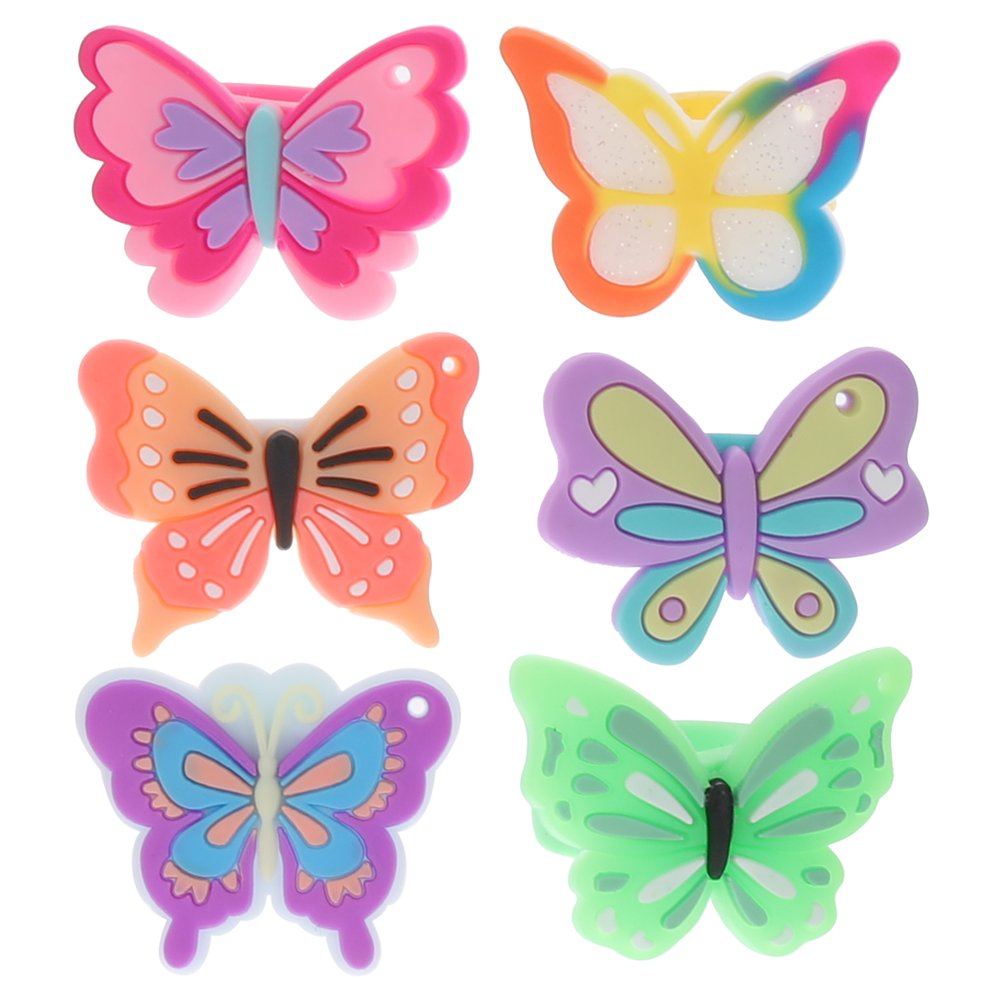 QUTETN 24 Pcs Butterfly Ring Classroom Prizes Kids Finger Decors Toy ...