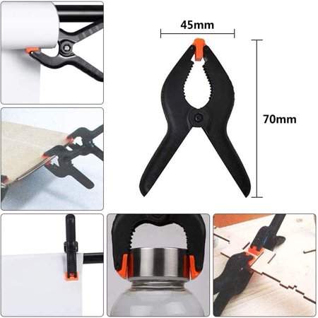 12 piece spring clips, 2.75 inch nylon chain clips, 70mm heavy duty ...