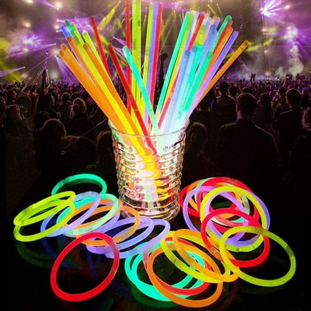 100 Glow Sticks Bulk Party Favors -Halloween Glow in The Dark Fun Party ...