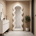 63"x24" Full Length Wavy Arched Mirror, Wall Mount, Standing or Leaning ...