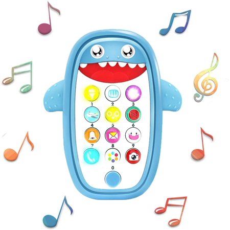Lepai Baby Musical Toy Shark Shape Baby Cell Phone With Lights And ...