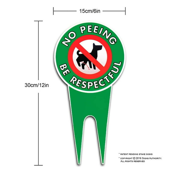 Peeing Dog Sign