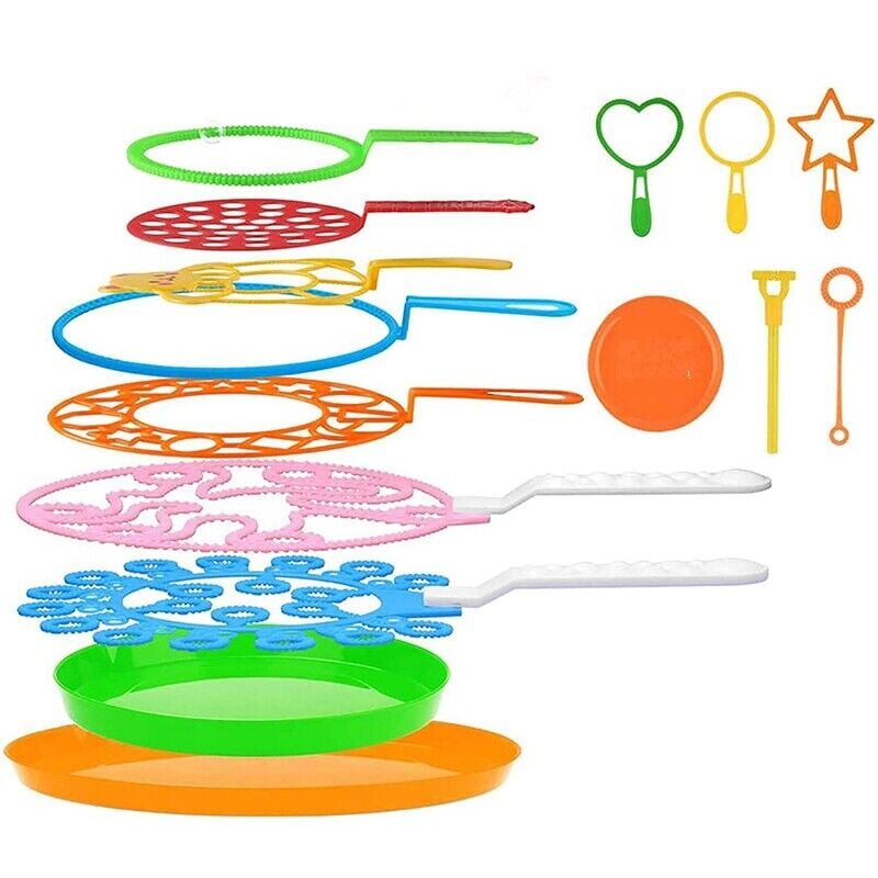 SHCKE Bubble Wands Set, 15 Pack Large Bubble Making Toys for Kids ...