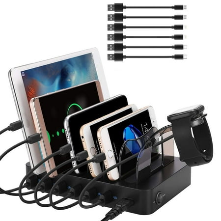 Sidiyang USB Charging Station 60W 6 Ports Multi Device Dock Desk ...