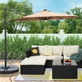 Abble 10 ft. Patio Umbrella 360-Degree Aluminum Rotation Hanging Offset ...