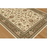 Tayse Sensation Area Rug 4722 IVORY Traditional Beige Scrolls Border 2 ...