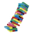 Classic Wooden Blocks Stacking Game with Colored Wood and Carrying Bag ...