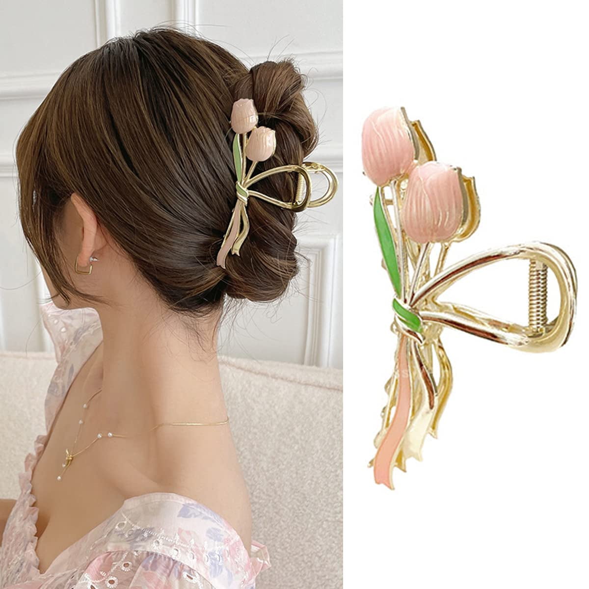 Flower Hair Clip Metal Flower Claw Clip Hair Claw Clip Large Flower ...
