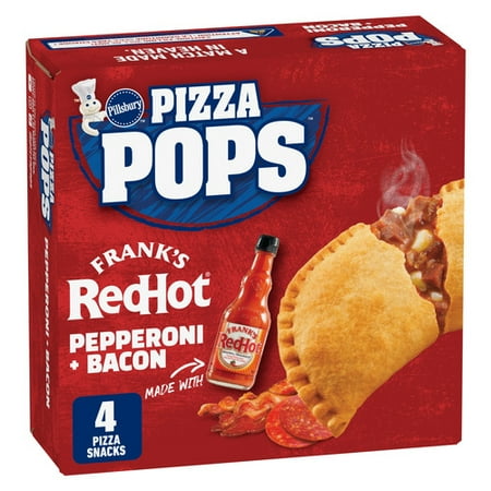 Pillsbury Pizza Pops SPECIAL EDITION Frank's RedHot 4ct, 4 pizza snacks ...