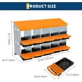 10-Hole Roll-Away Chicken Nesting Box Galvanized Steel Hen Laying Box ...