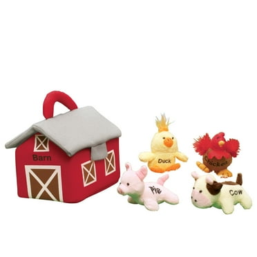 Animal House Baby Farm Play Set - Barnyard Animals with Sounds, Soft ...