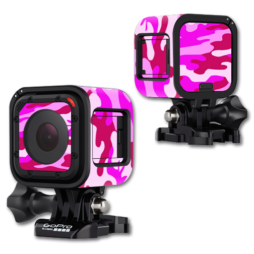 Skin Decal Wrap Compatible With GoPro Hero4 Session Digital Camera Pink ...