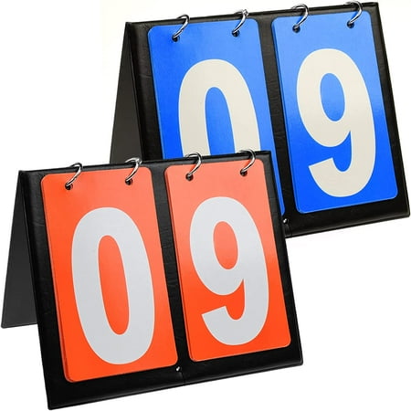 ShenMo Sports Scoreboard, 2 Pieces Scoreboard Score Flip Portable ...