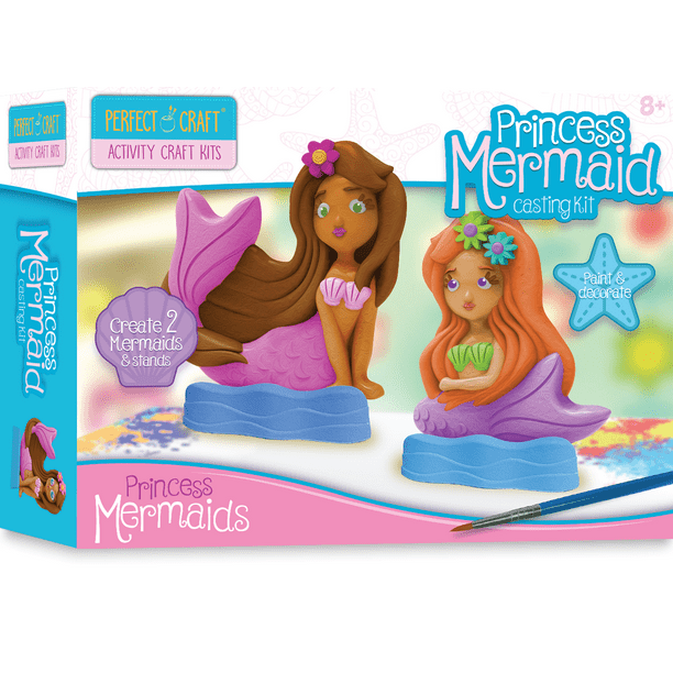 Perfect Craft Cast & Paint Mermaid Princesses Kit with Perfect Cast ...