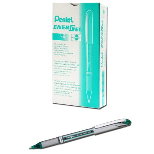 Pentel EnerGel NV Liquid Gel Pen, 0.7mm, Medium Line Capped, Metal Tip ...