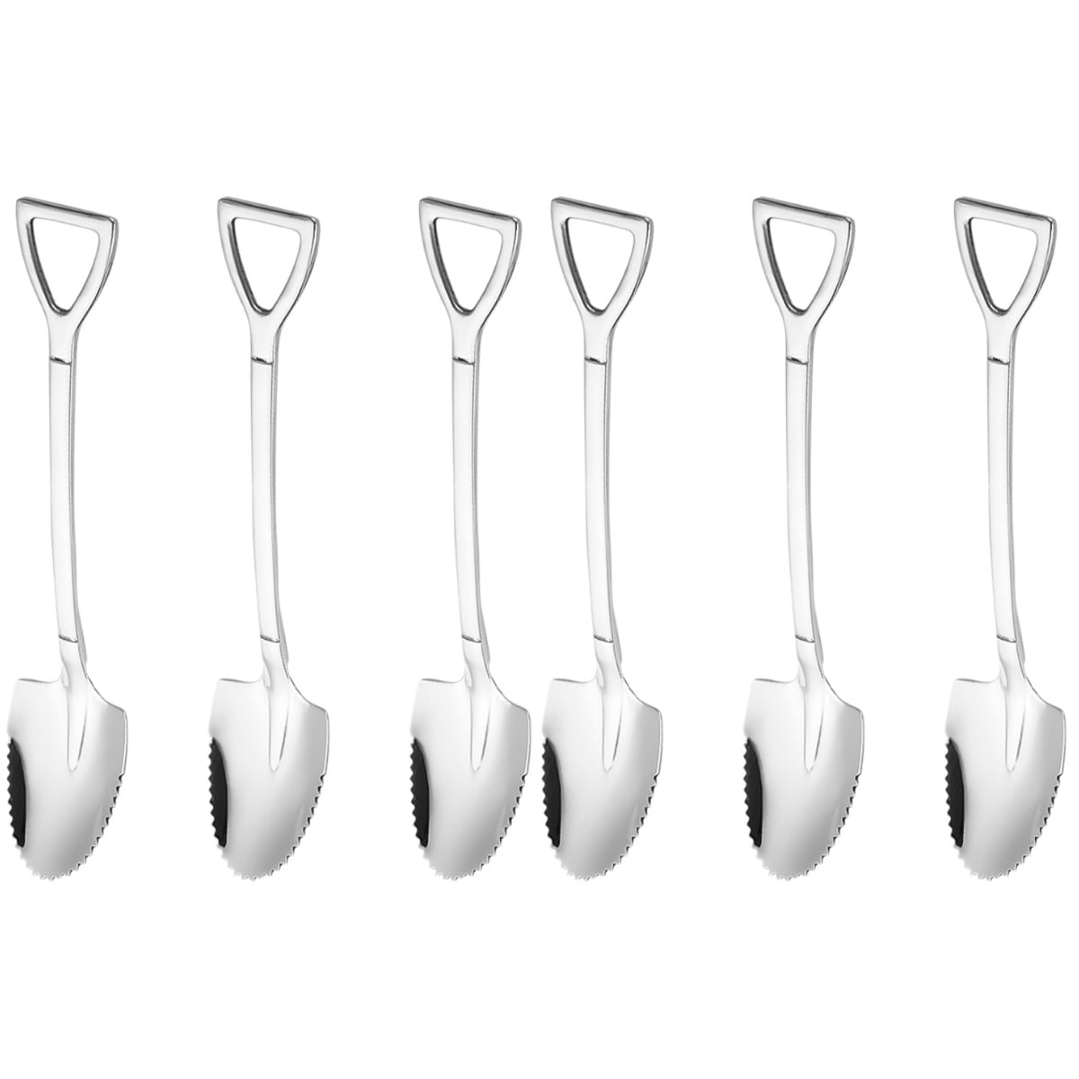 BESTONZON 6 Pcs Serrated Edges Fruit Spoon Stainless Steel Spoon ...