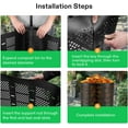 VIVOSUN 220 Gallon Expandable Compost Bin, Large Capacity, Easy Setup ...