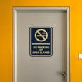 Signs ByLITA Portrait Round No Smoking Or Open Flames Door or Wall Sign ...