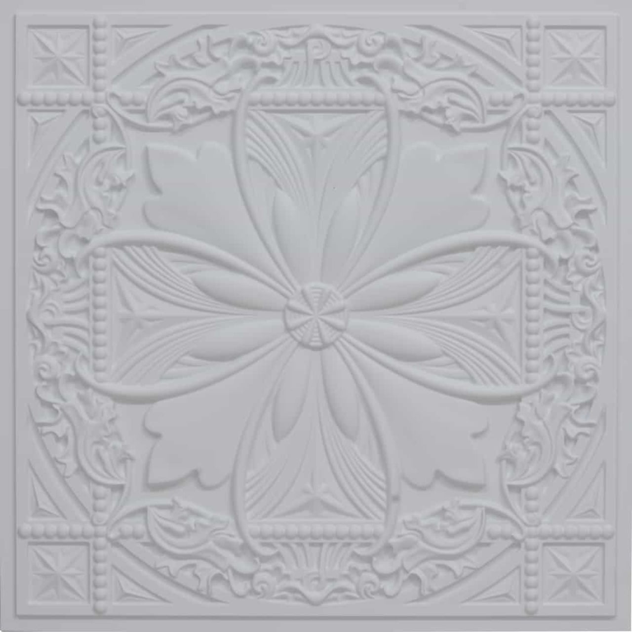 337-Helena 2 ft. x 2 ft. PVC Lay-in or Glue-up Ceiling Tile in White ...