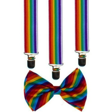 GOLD Metallic Suspender and Bowtie Set Wedding Prom Suspenders Adult ...