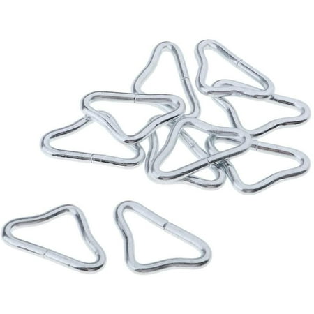 Betterlifefg-20 Pieces Stainless Steel Triangle Ring Buckle V- Rings ...