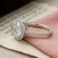 2CT Round Cut Moissanite Halo Engagement Ring 925 Sterling Silver ...