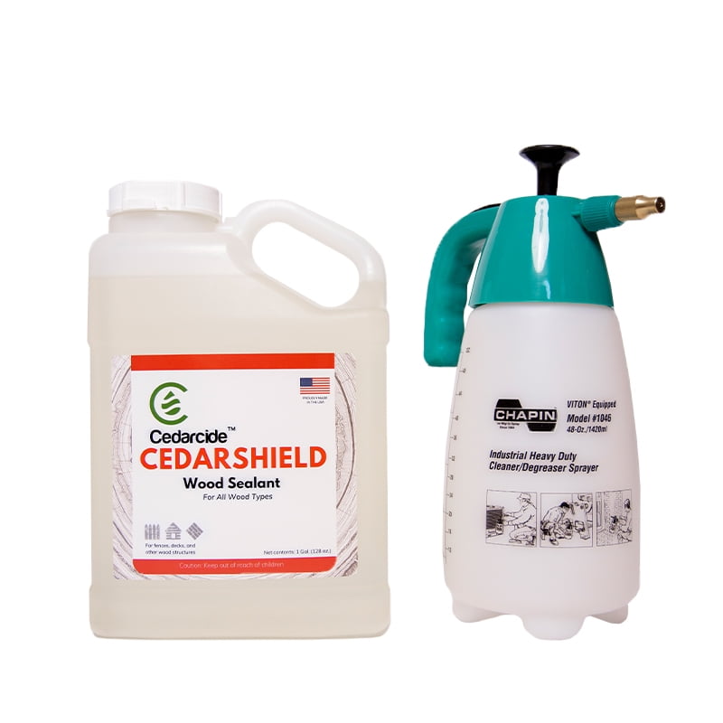 Cedarcide Cedarshield (1 Gallon + Compression Sprayer) | Non-Toxic Wood ...
