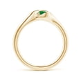 2wist Designs 18K Yellow Gold Plated Open Circle Emerald Round Shape ...